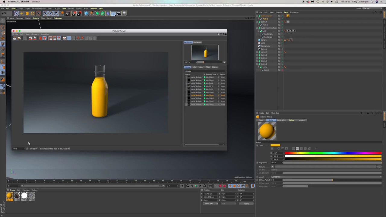 Bottle Modelling - Liquid - YouTube