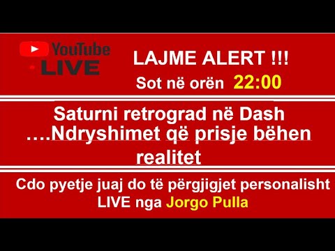 L I V E : ASTROMISION : SATURNI RETROGRAD NE SHENJEN E DASHIT - YouTube