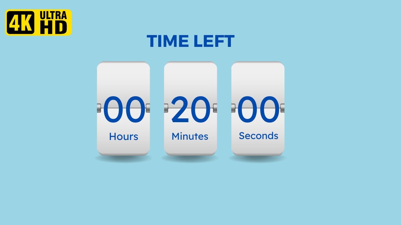 20 Minutes - TIMER - 4K ULTRA HD - COUNTDOWN - YouTube