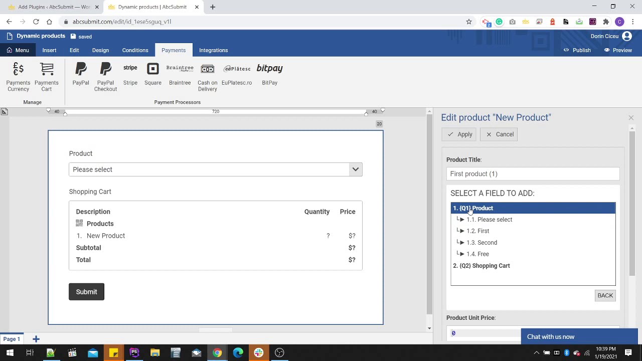 How to add dynamic products in shopping cart based on user input ...