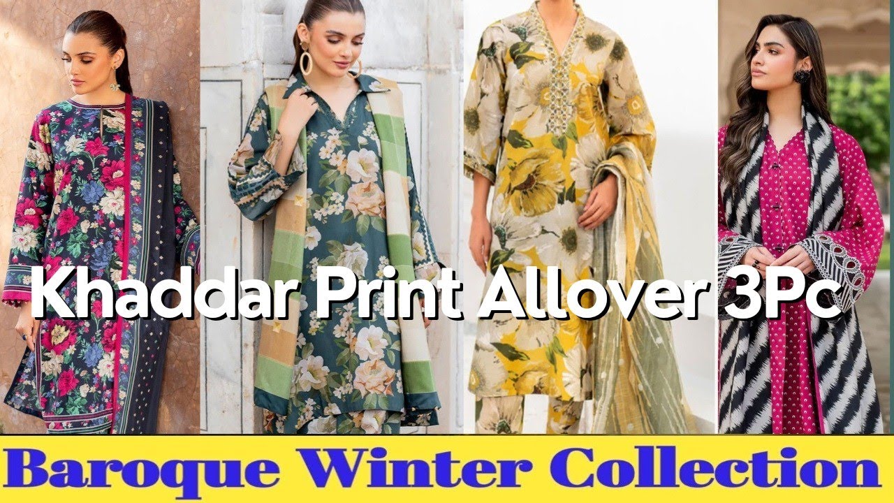 Baroque Winter Khaddar collection 2024 || Pakistani brand dress ...