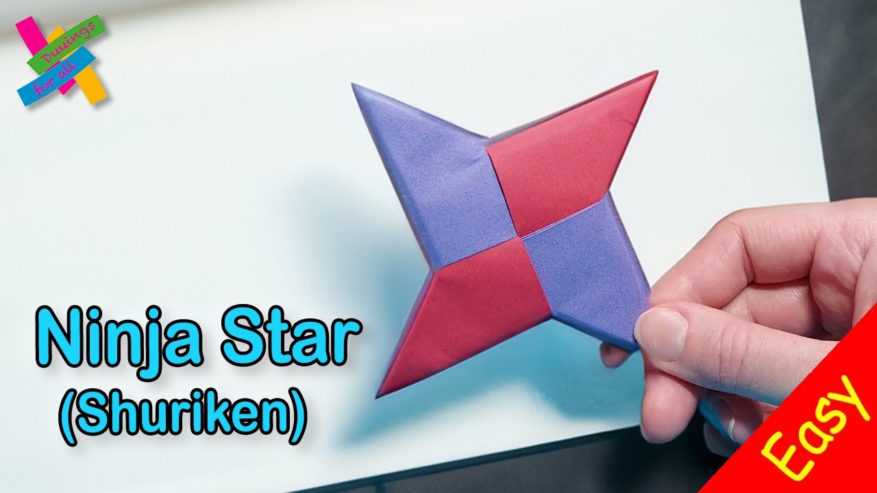 Origami NINJA STAR | How to make paper ninja shuriken | DIY Easy | Step ...