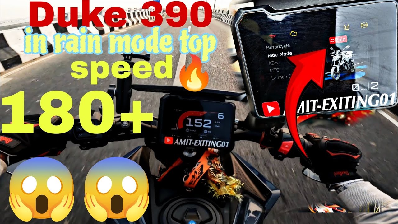 Duke 390 Top Speed In Rain Mode After 1st Service || Power Increase 🔥🔥 ...