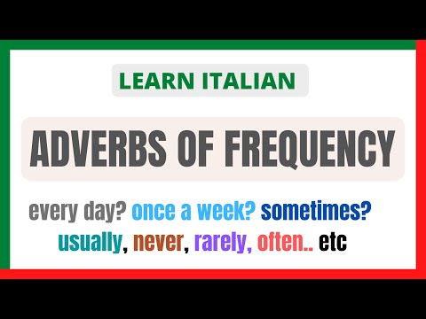 Adverbs of frequency in Italian | Learnself lingua - YouTube