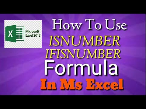 Ms Excel 2013 How To Use ISNUMBER And IfISNUMBER Formula - YouTube