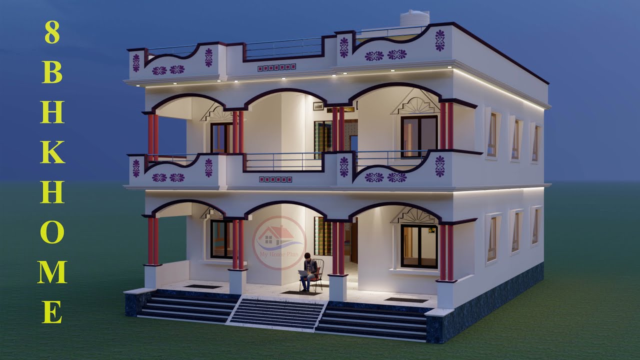 Double floor ka Ghar for village II Ghar ka Design by@Myhomeplan - YouTube