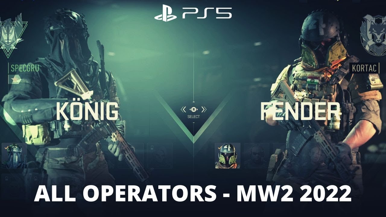 Call of Duty Modern Warfare 2 (2022) - All Operators - YouTube