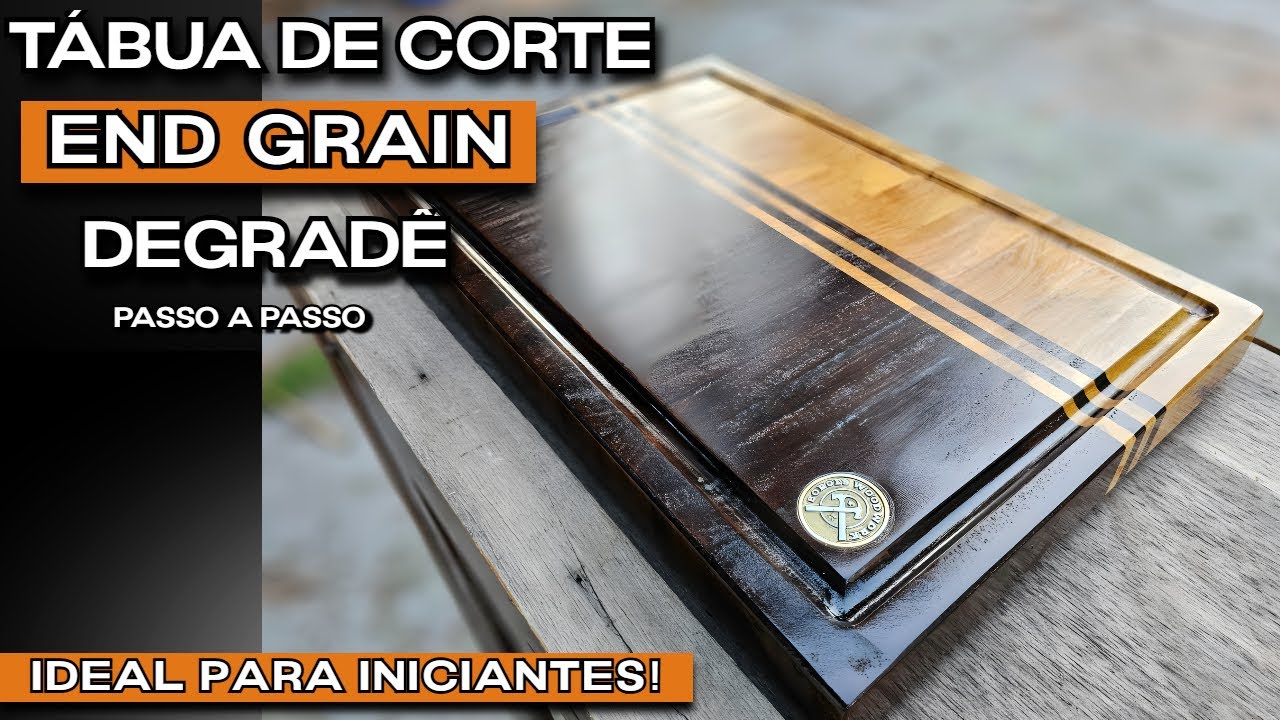 COMO FAZER TÁBUA DE CORTE END GRAIN DEGRADÊ | HOW TO MAKE A GRADE END ...