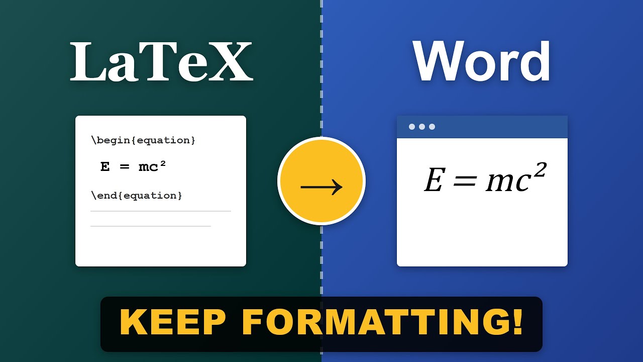 Convert LaTeX to Word WITHOUT Breaking Equations | Complete Tutorial ...