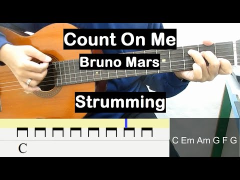 Count On Me Guitar Strumming Pattern Tutorial (Bruno Mars) Guitar ...