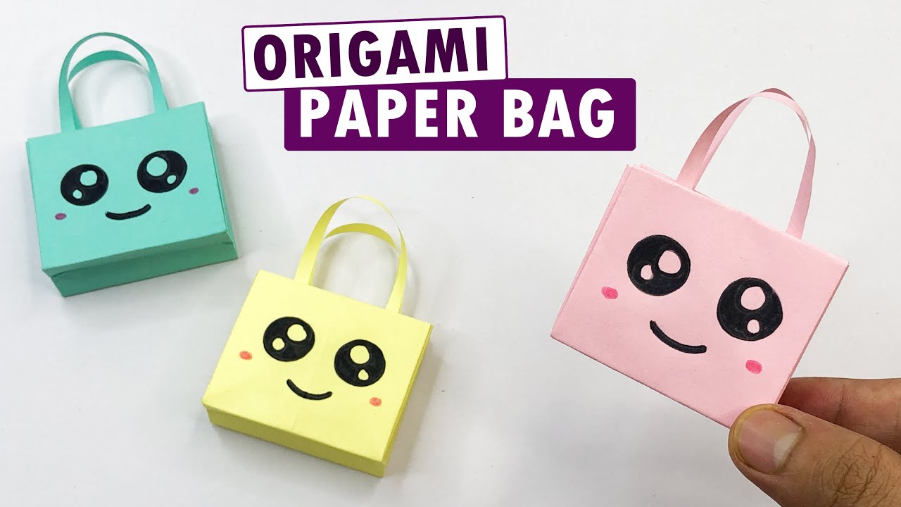 How to Make a Paper Bag - Easy Origami Paper Craft Tutorial (Step by ...