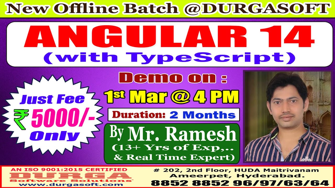 Angular 14 Offline Training Durgasoft Youtube 8853