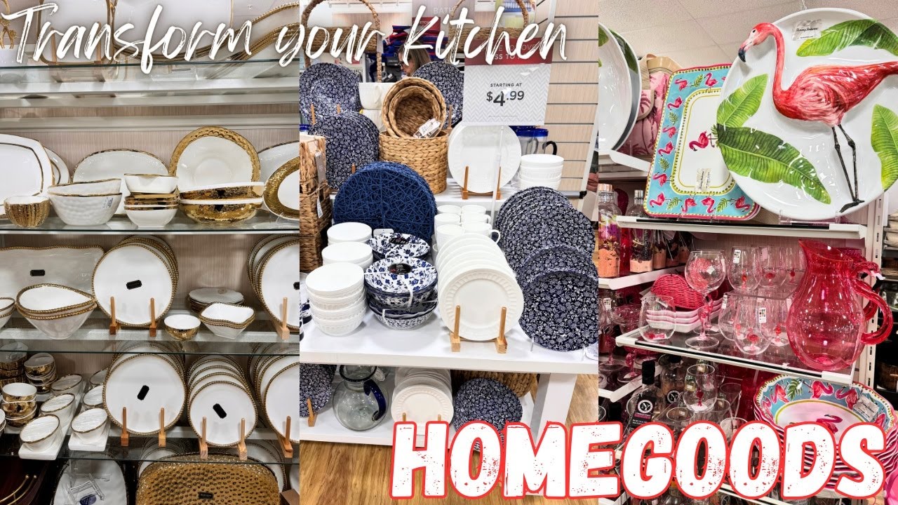 SHOP WITH ME HOMEGOODS KITCHEN DINNERWARE & DECORATING IDEAS - YouTube