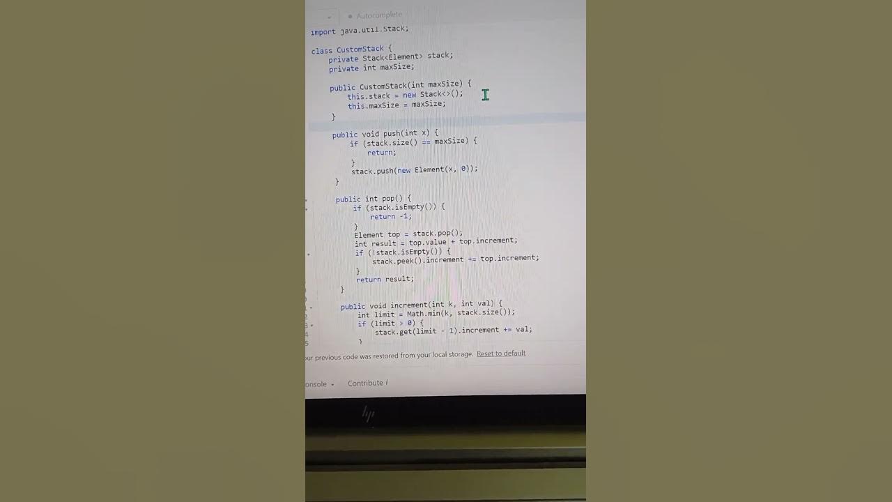 1381. Design a Stack With Increment Operation - YouTube