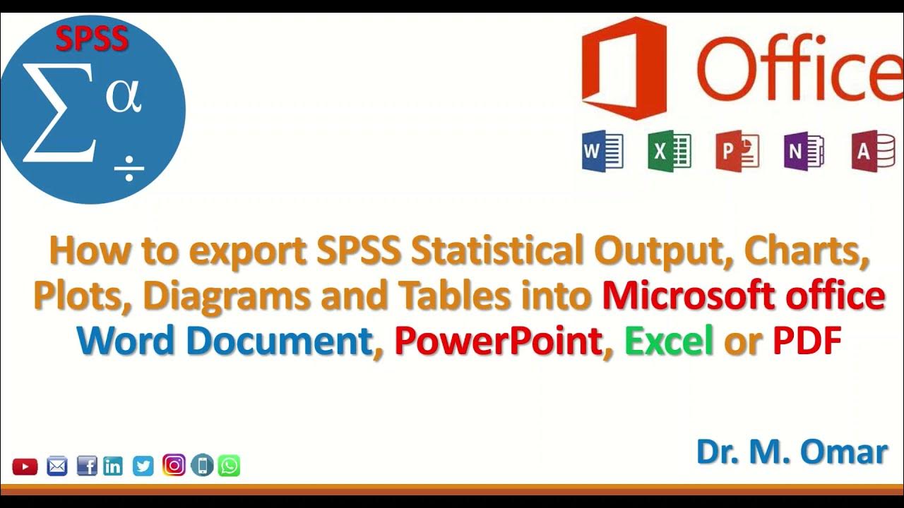 How to export SPSS Statistical Output plots, graphs and tables into Word, Excel PowerPoint and ...