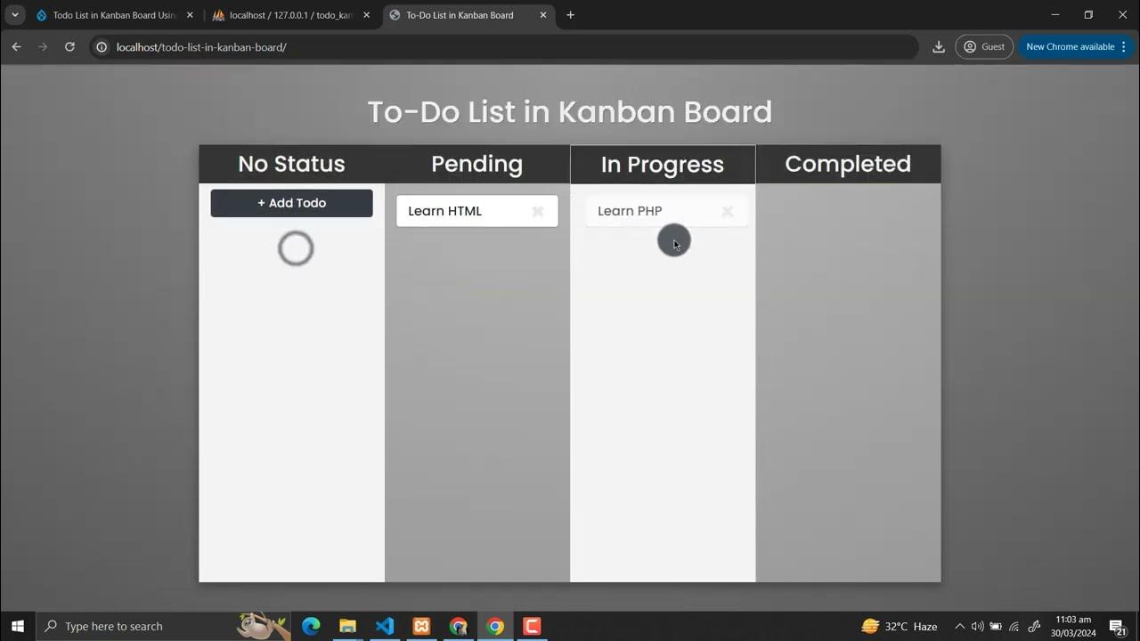 Todo List in Kanban Board Using PHP and MySQL with Source Code - YouTube