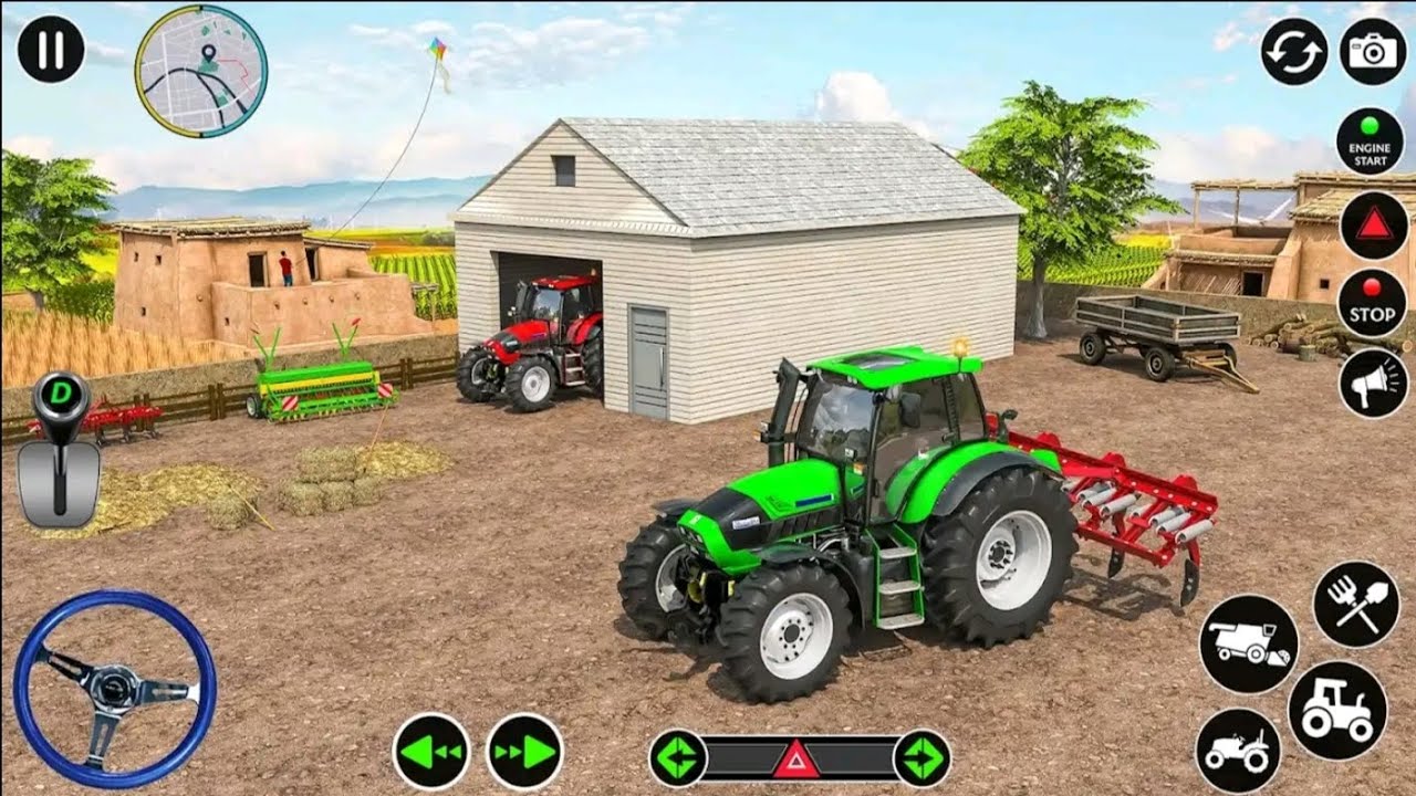 Tractor Driving Farm Games: Village life simulation - Tractor Wala ...