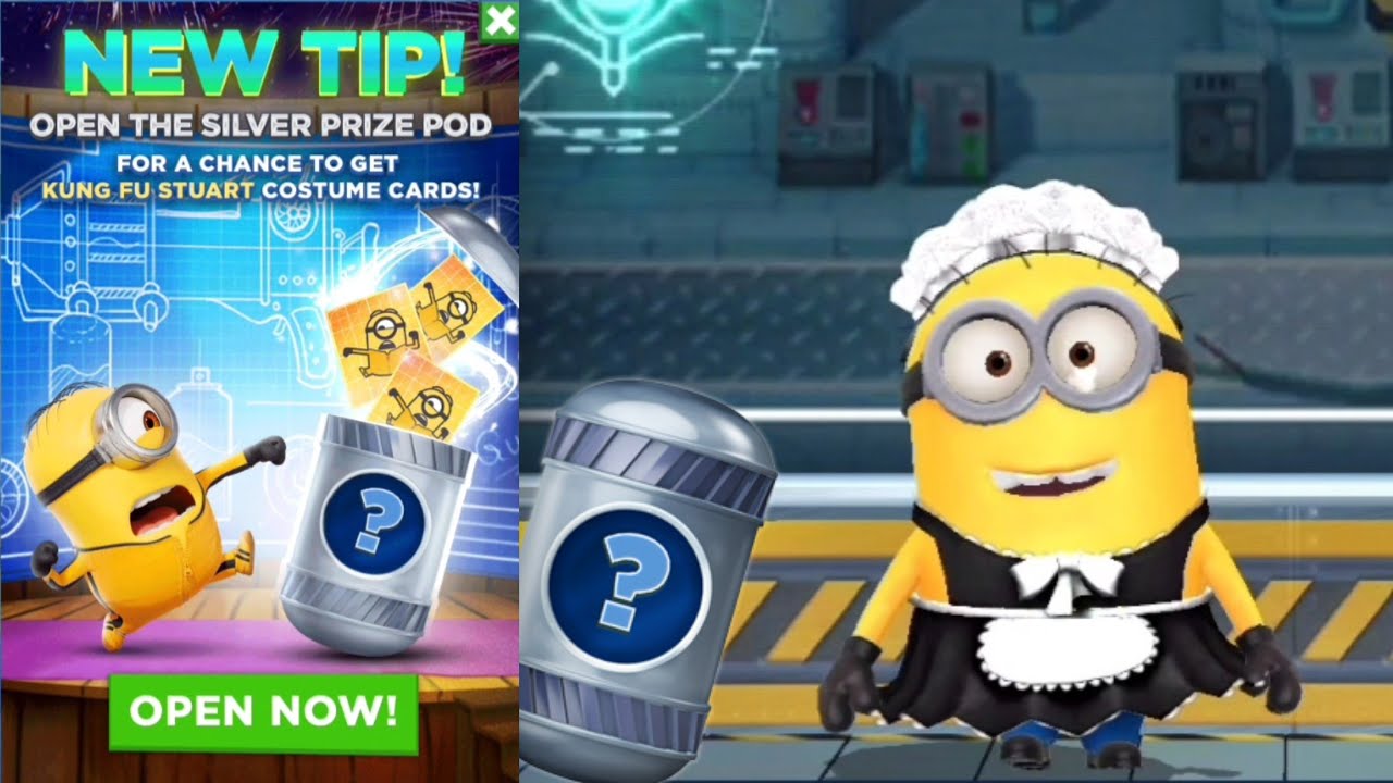 Despicable Ops and Open the Silver Prize Pod Maid minion run in Minion ...