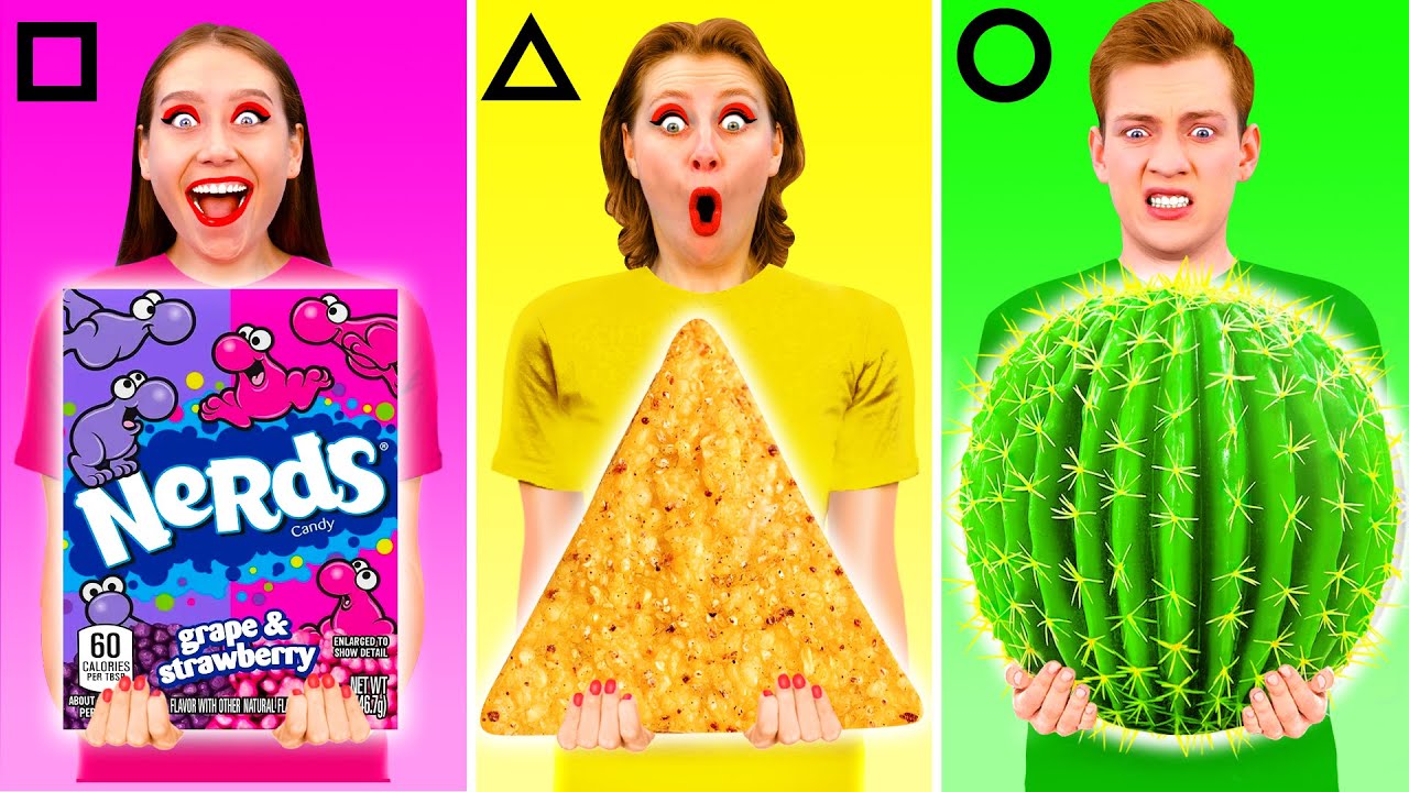Geometric Shape Food Challenge | Epic Food Battle by PaRaRa Challenge ...
