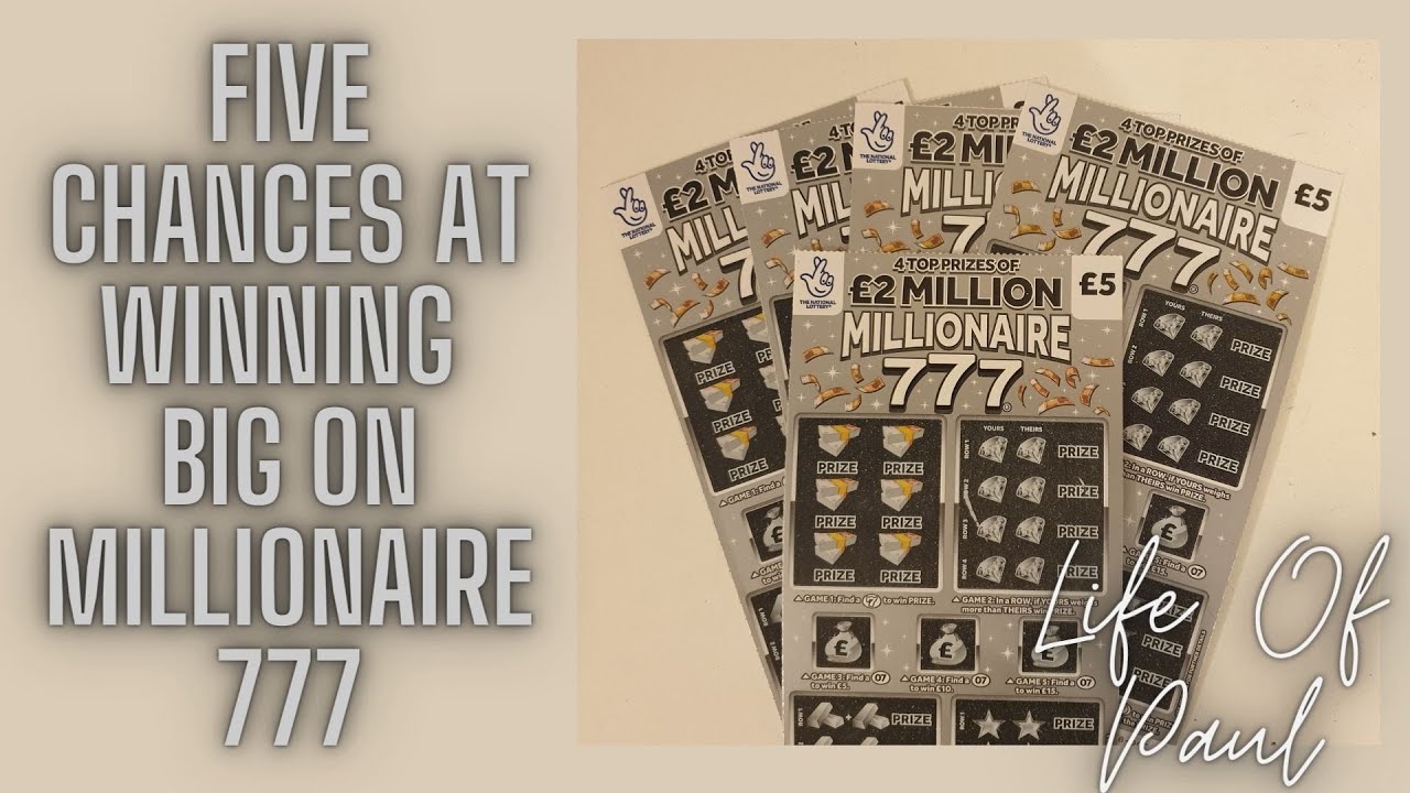 Five £5 Lottery Scratch Cards. £25 of the Millionaire 777 scratch cards ...
