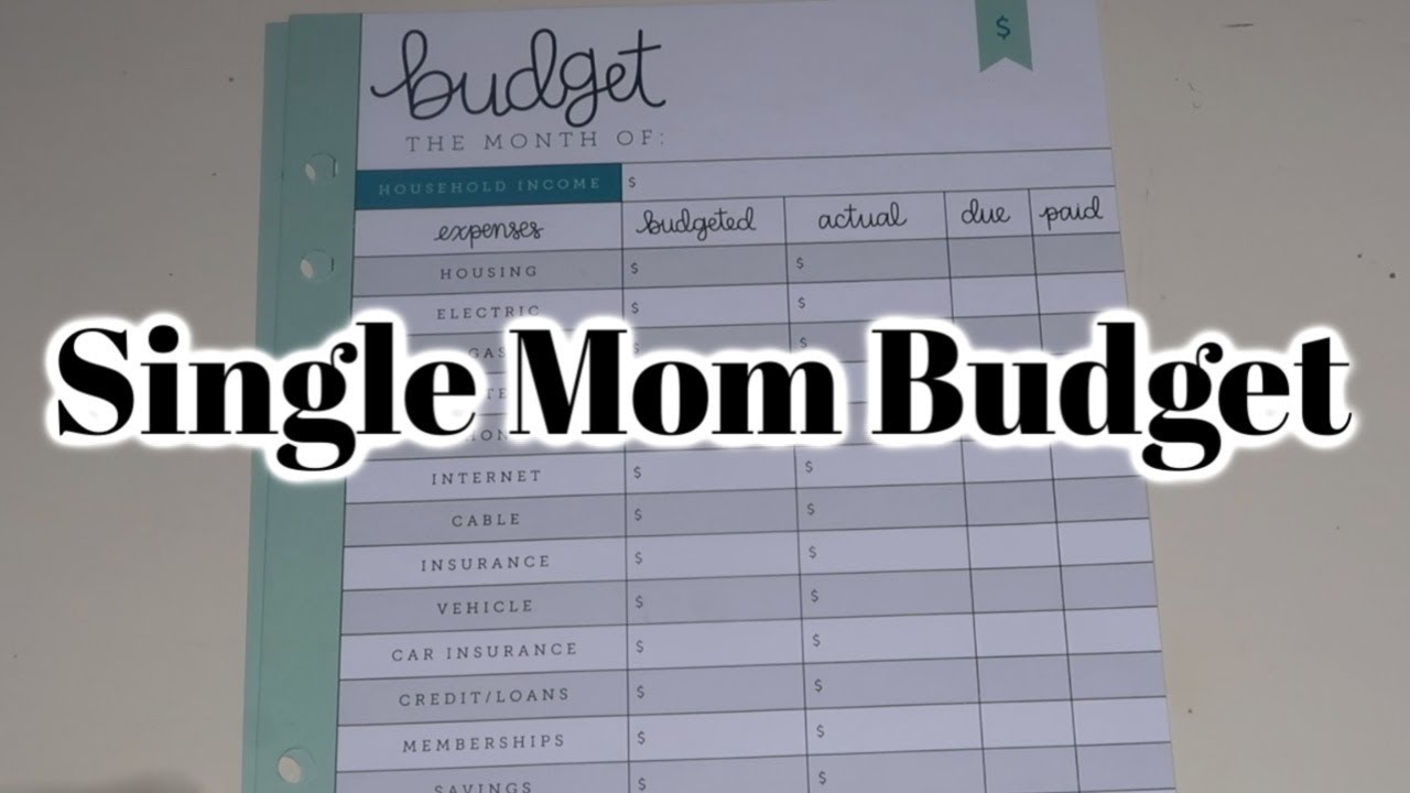 Single Mom Budget / How I budget / May Monthly Budget - YouTube