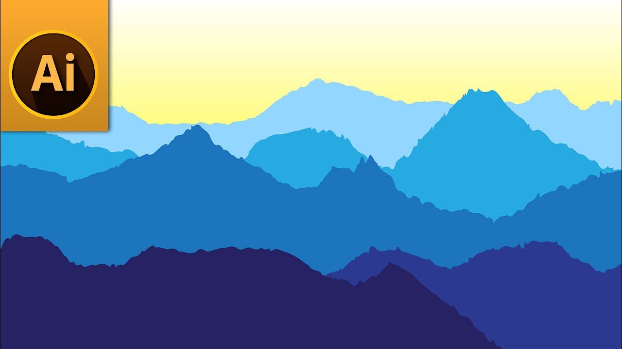 How to Create Easy Vector Landscape Background in Adobe Illustrator ...