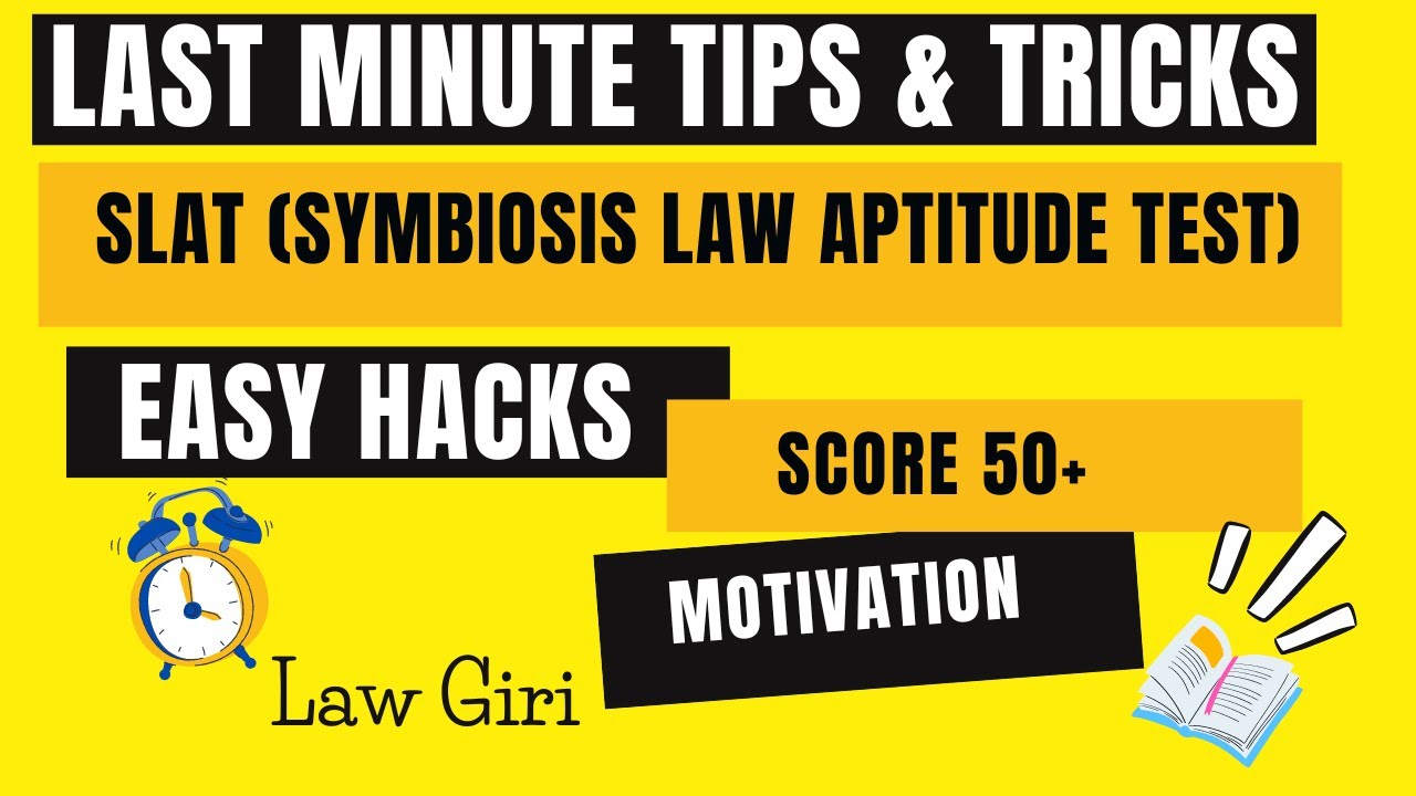 SLAT Exam Day Tips|Symbiosis Law Aptitude Test Preparation|Slat Law ...