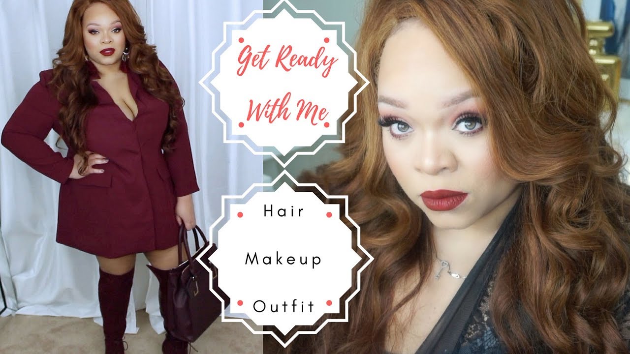 Plus Size Get Ready With Me Grwm Hair Makeup Outfit Youtube