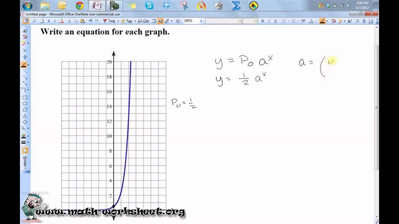 Algebra - Exponents Graphing exponential functions - Hard - YouTube