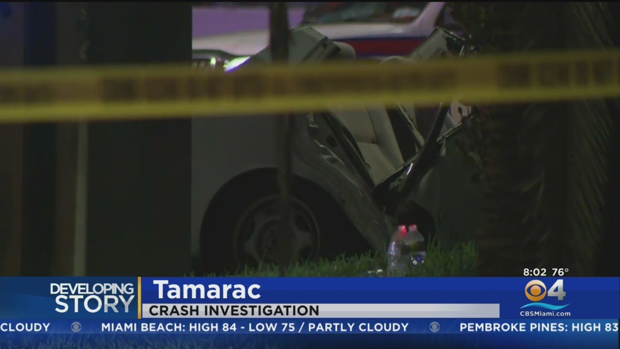 Police Investigate Tamarac Car Crash Youtube