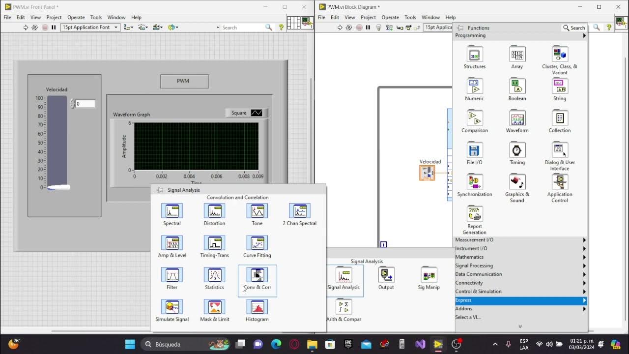 PWM EN LABVIEW - YouTube