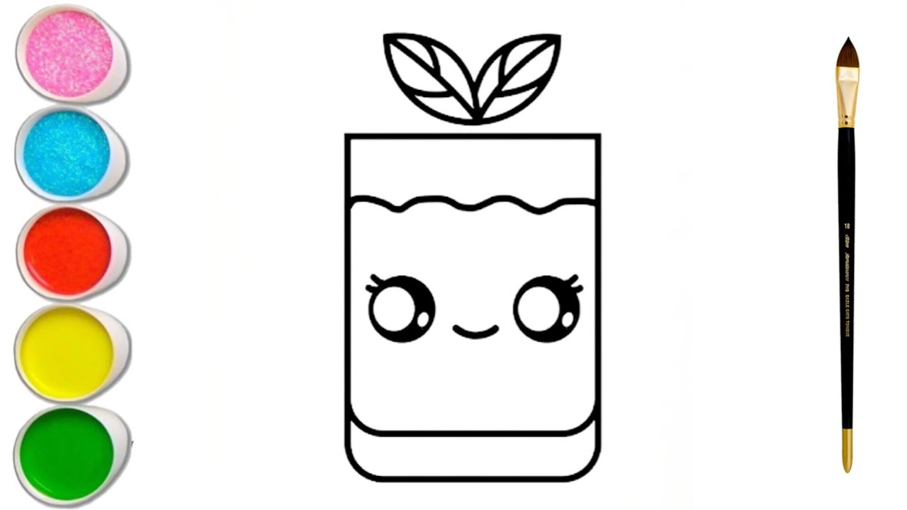 HOW TO DRAW CUTE GLASS | how to drawing | easy and cute drawing step by ...