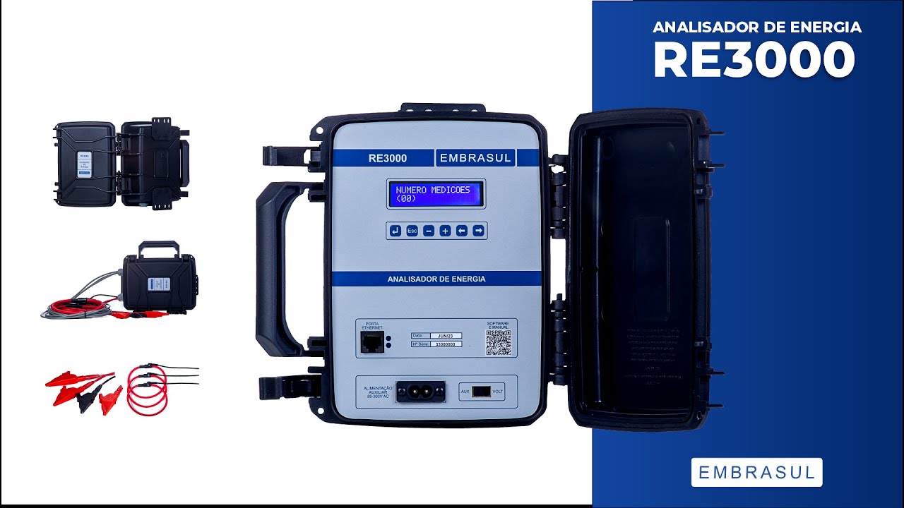 Analisador de energia RE3000 - YouTube