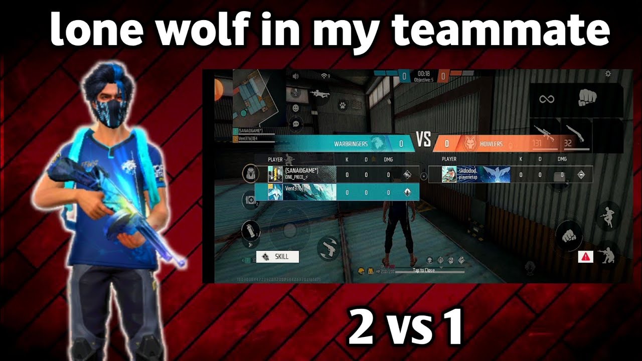 free fire teammate KY sath lone wolf khela 😀 - YouTube
