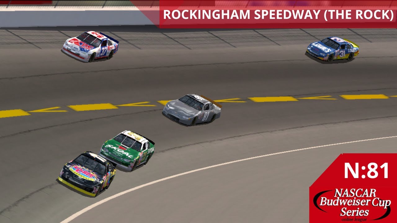 NR2003 Multiplayer (NBCS) Rockingham Speedway (THE ROCK) N:81 - YouTube