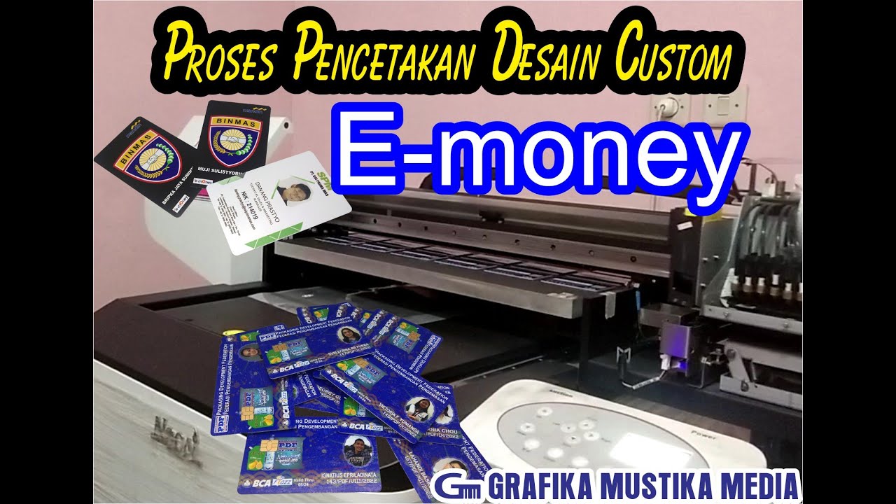 Proses Cetak Kartu Emoney untuk Kartu Komunitas - YouTube