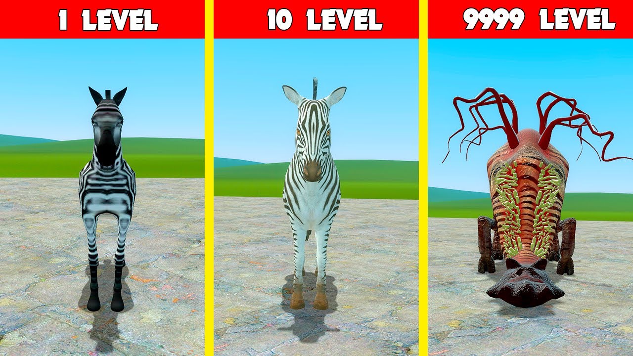 😨Level 1 zebra zoochosis to Level 1,000,000 zebra zoochosis in garry's ...