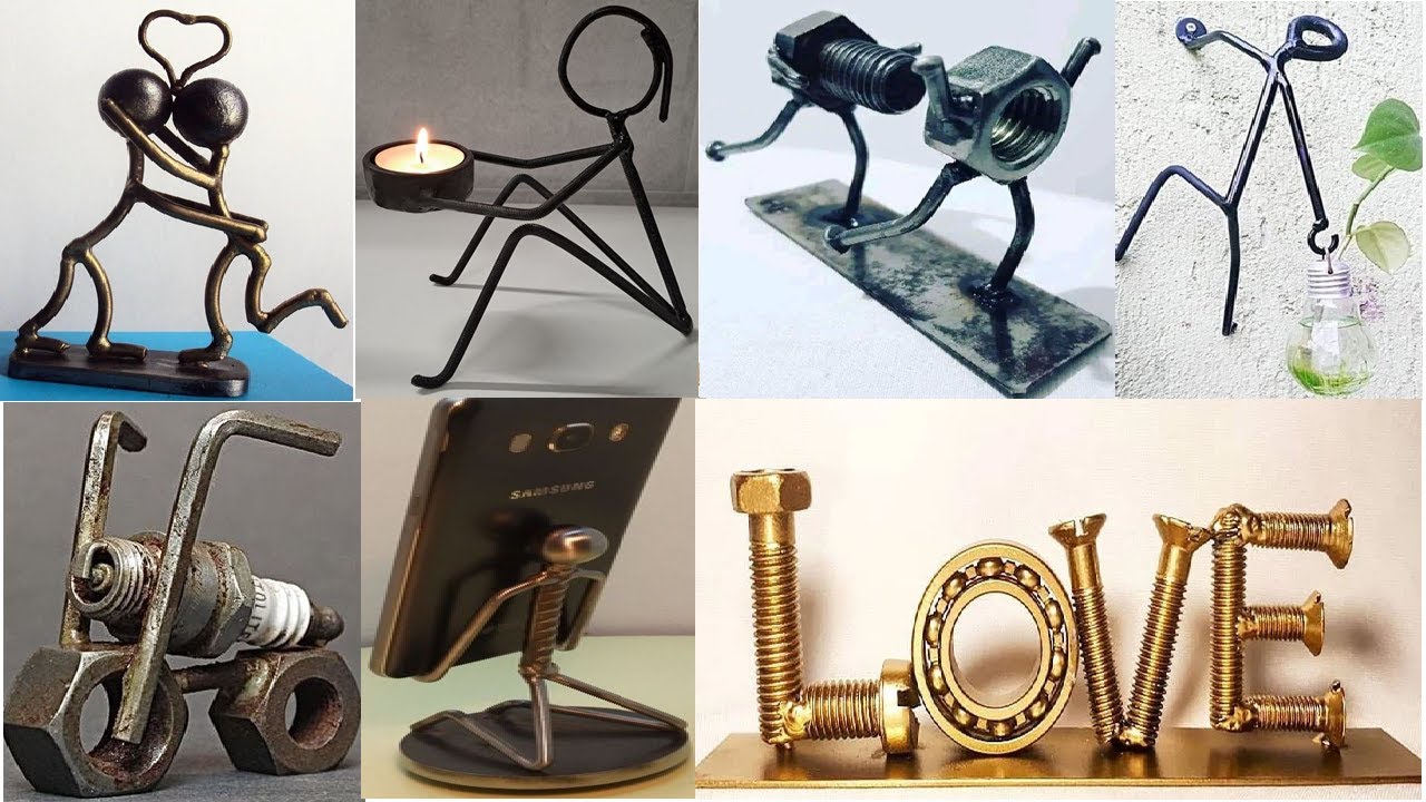 Tiny Scrap Metal Art That Sells / Simple Mini Metal Crafts design idea ...