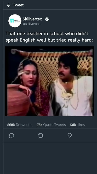 "When your teacher doesn't speak English but they're still trying their ...