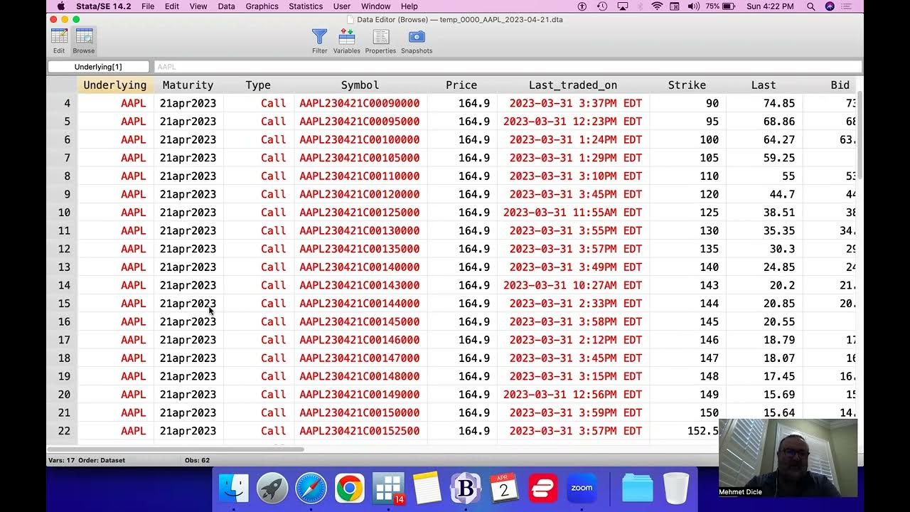 Option premiums with Stata - YouTube
