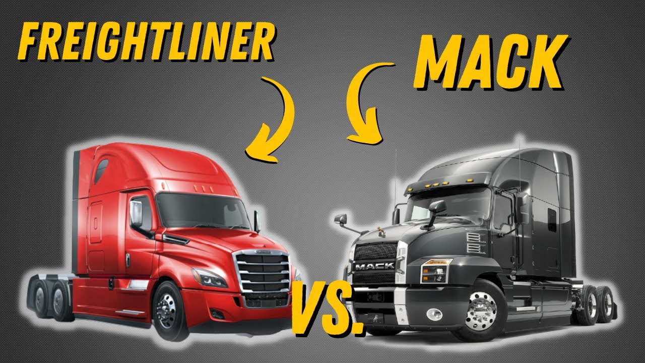 Semi-Truck Battle - MACK VS. Freightliner! - YouTube