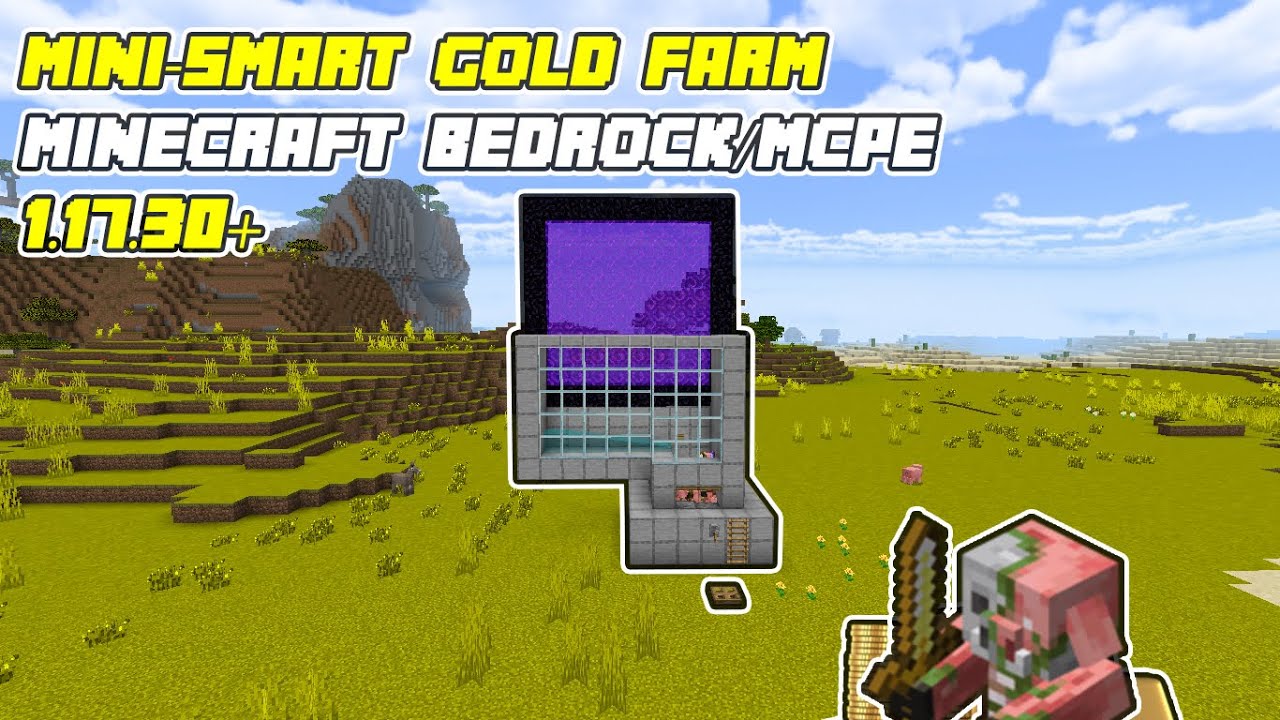 SMART AFK GOLD FARM PALING EFEKTIF MINECRAFT BEDROCK/MCPE 1.17.30 ...