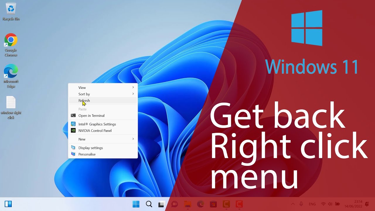 How to get back right click menu in windows 11? - YouTube