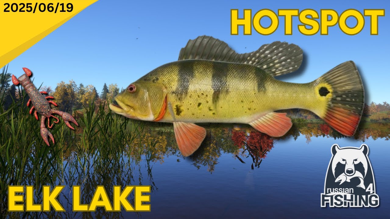 Elk Lake Bass and catfish spot - Russian Fishing 4 - YouTube