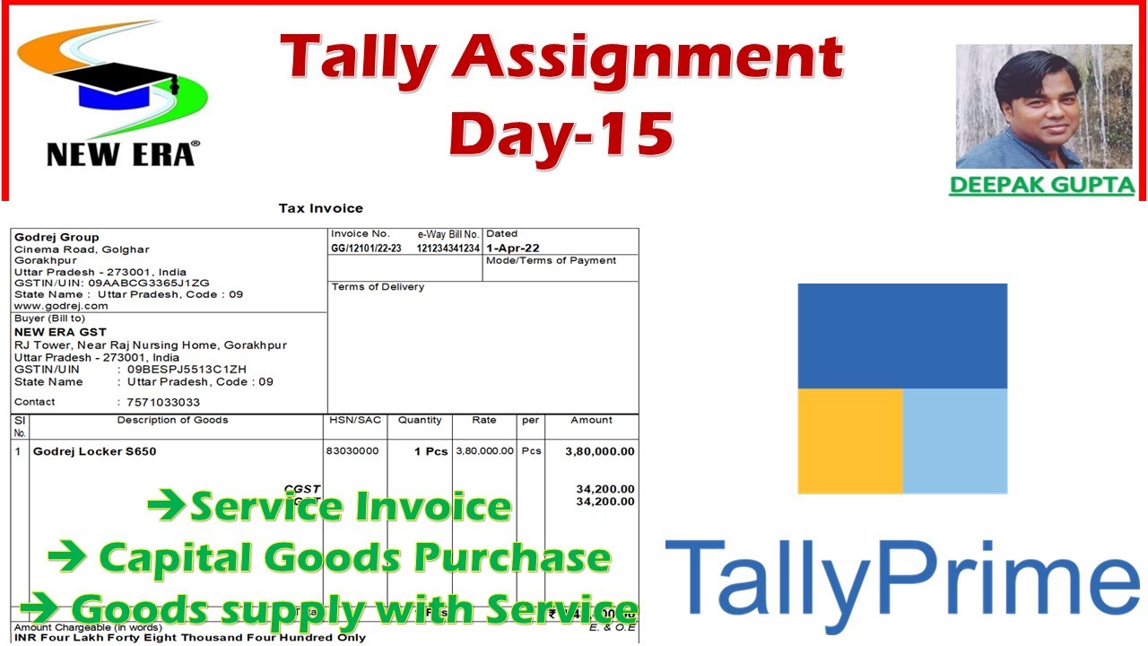 Tally Prime Assignment Day-15 by Deepak Gupta - YouTube
