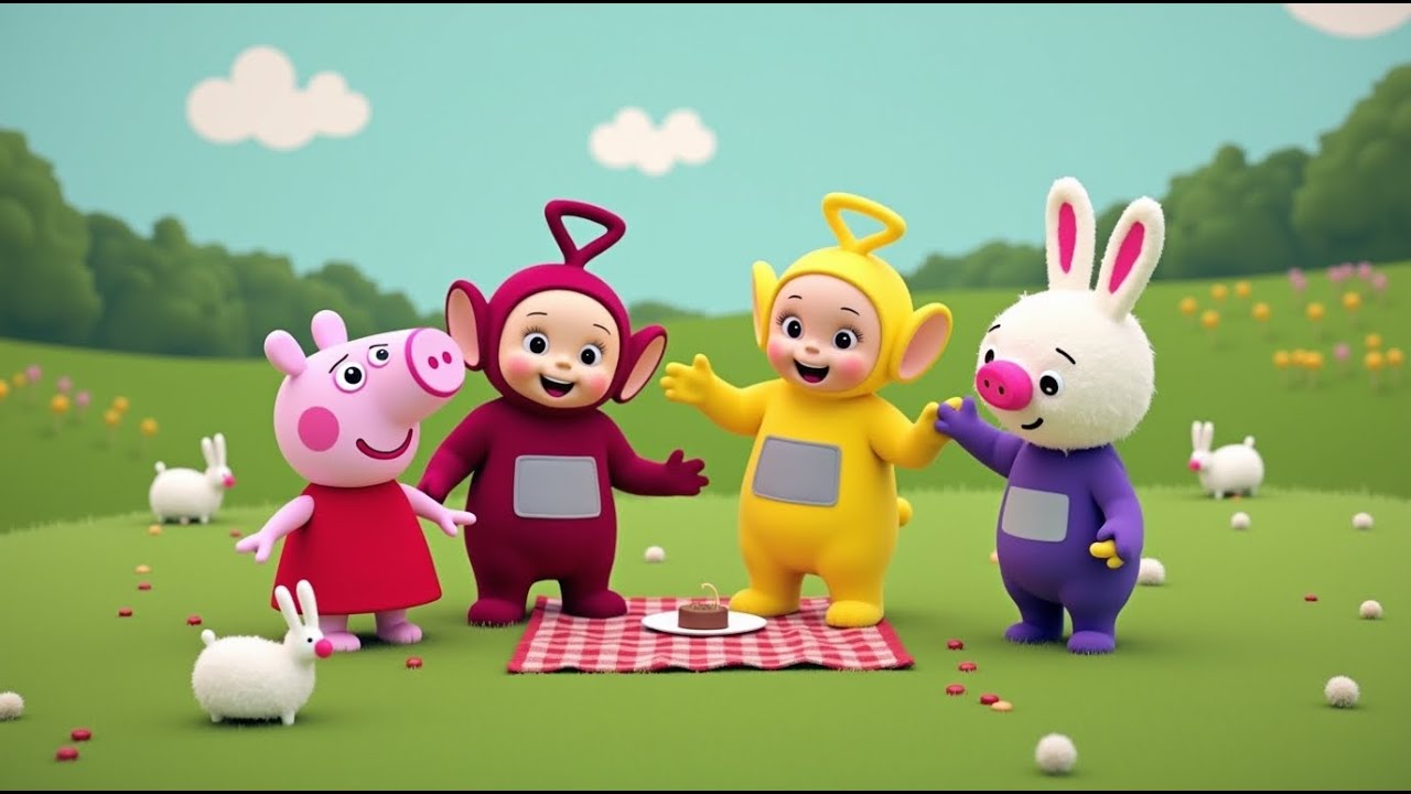 Teletubbies Meet Peppa Pig | Fun Nursery Rhyme for Kids | Singing ...