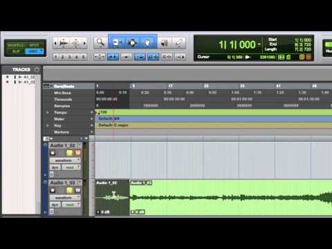 Pro Tools Cross Fade Demo - YouTube
