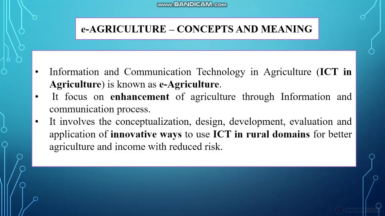Agro-Informatics - Lecture 9 and 10 (Part 2) - Agro-Informatics and e ...