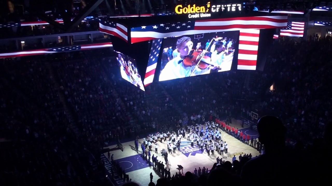USA National Anthem played at Golden 1 Center (Sacramento, California ...