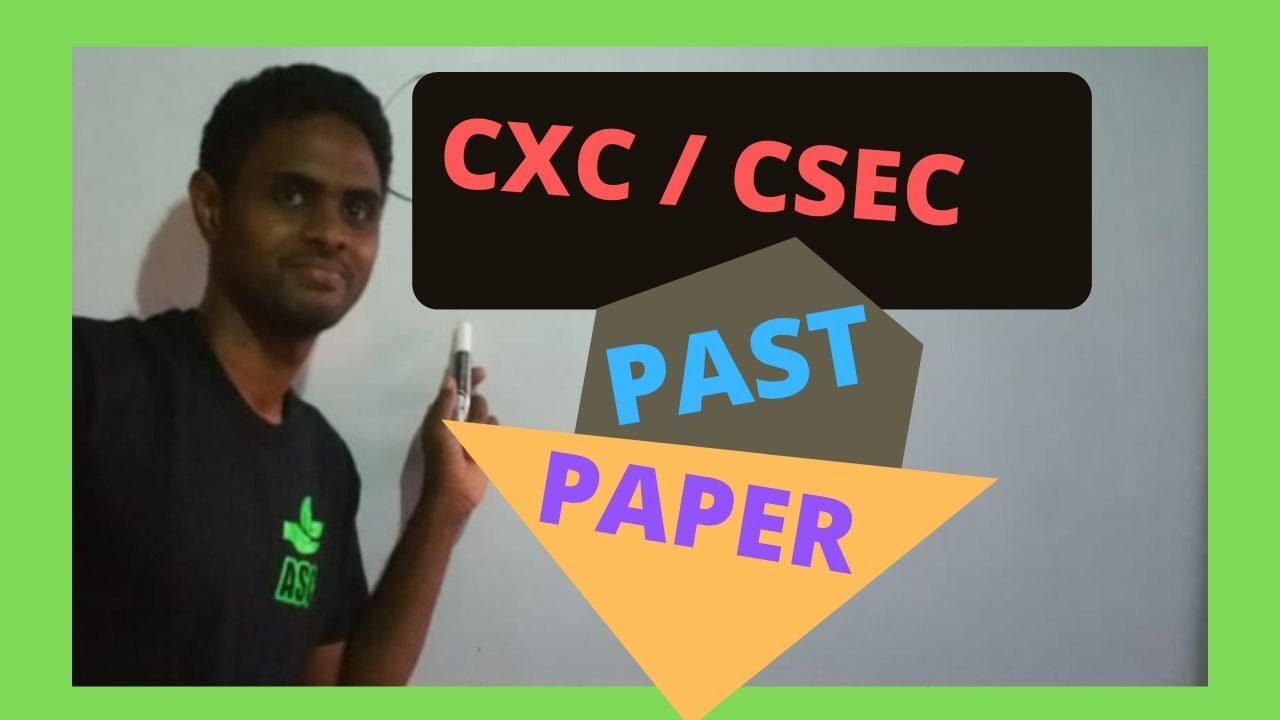 CXC Agri 2019 past paper 1 - YouTube